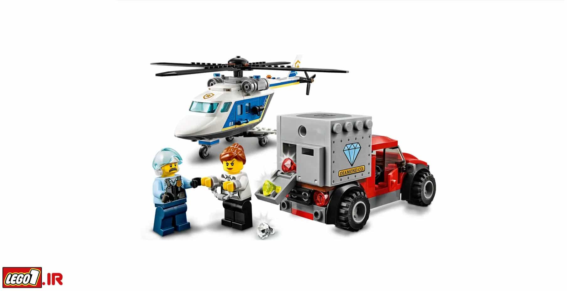 لگو تعقیب و گریز هلیکوپتر پلیس (سیتی) LEGO Police Helicopter Chase ...