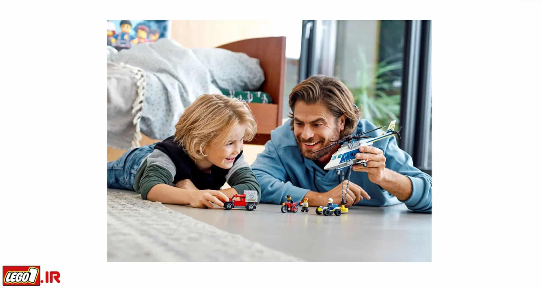 لگو تعقیب و گریز هلیکوپتر پلیس (سیتی) LEGO Police Helicopter Chase ...