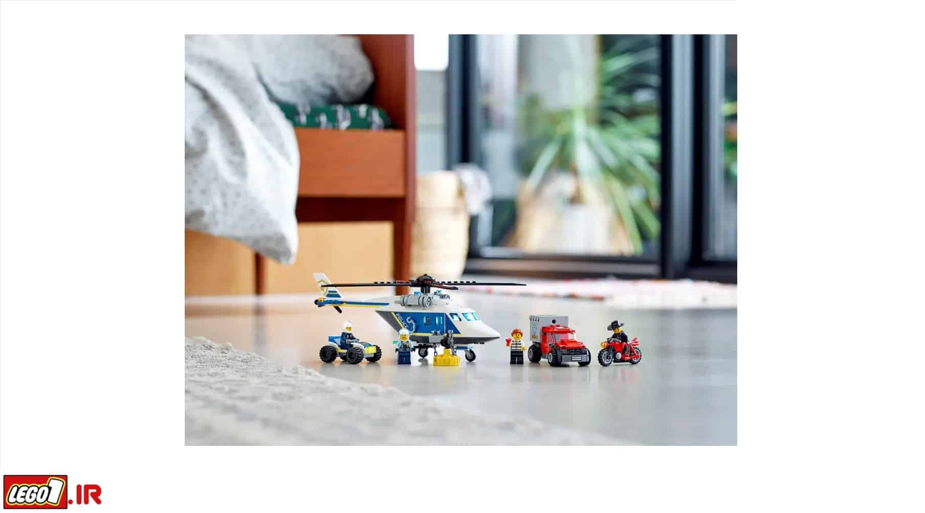 لگو تعقیب و گریز هلیکوپتر پلیس (سیتی) LEGO Police Helicopter Chase ...